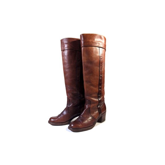 Frye | Shoes | Vintage Black Label Frye Campus Cognac Brown Leather ...